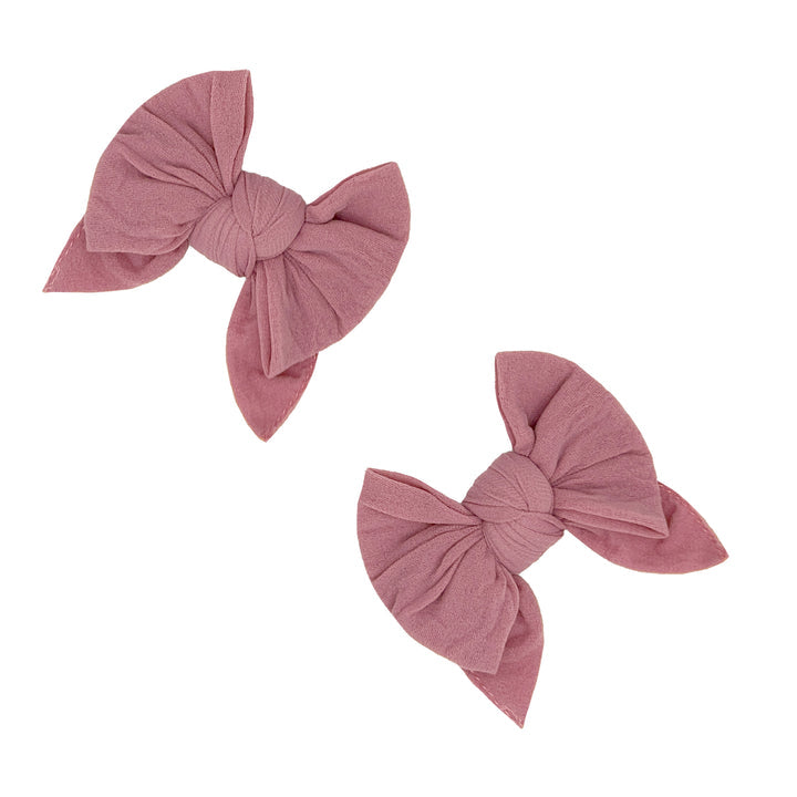 2PK BABY DEB CLIPS - Mauve by Baby Bling – Pi Baby Boutique