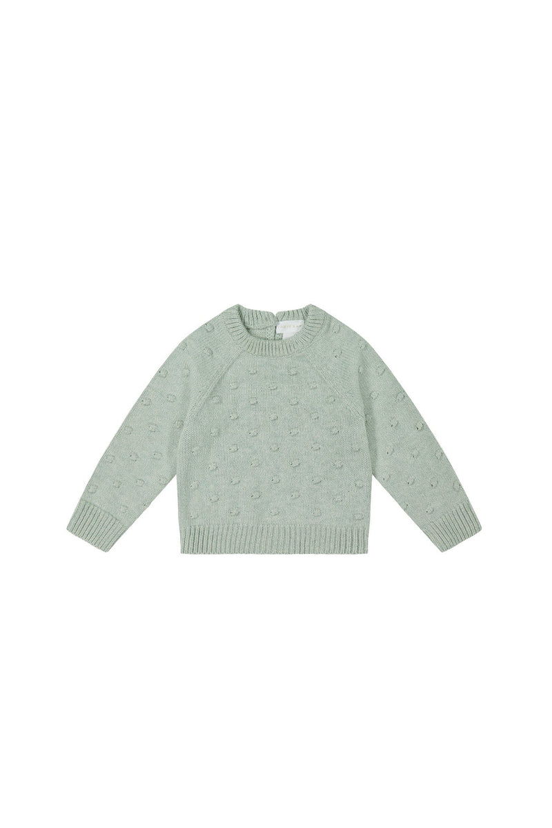Dotty Knit Jumper - Ocean Spray Marle by Jamie Kay – Pi Baby Boutique