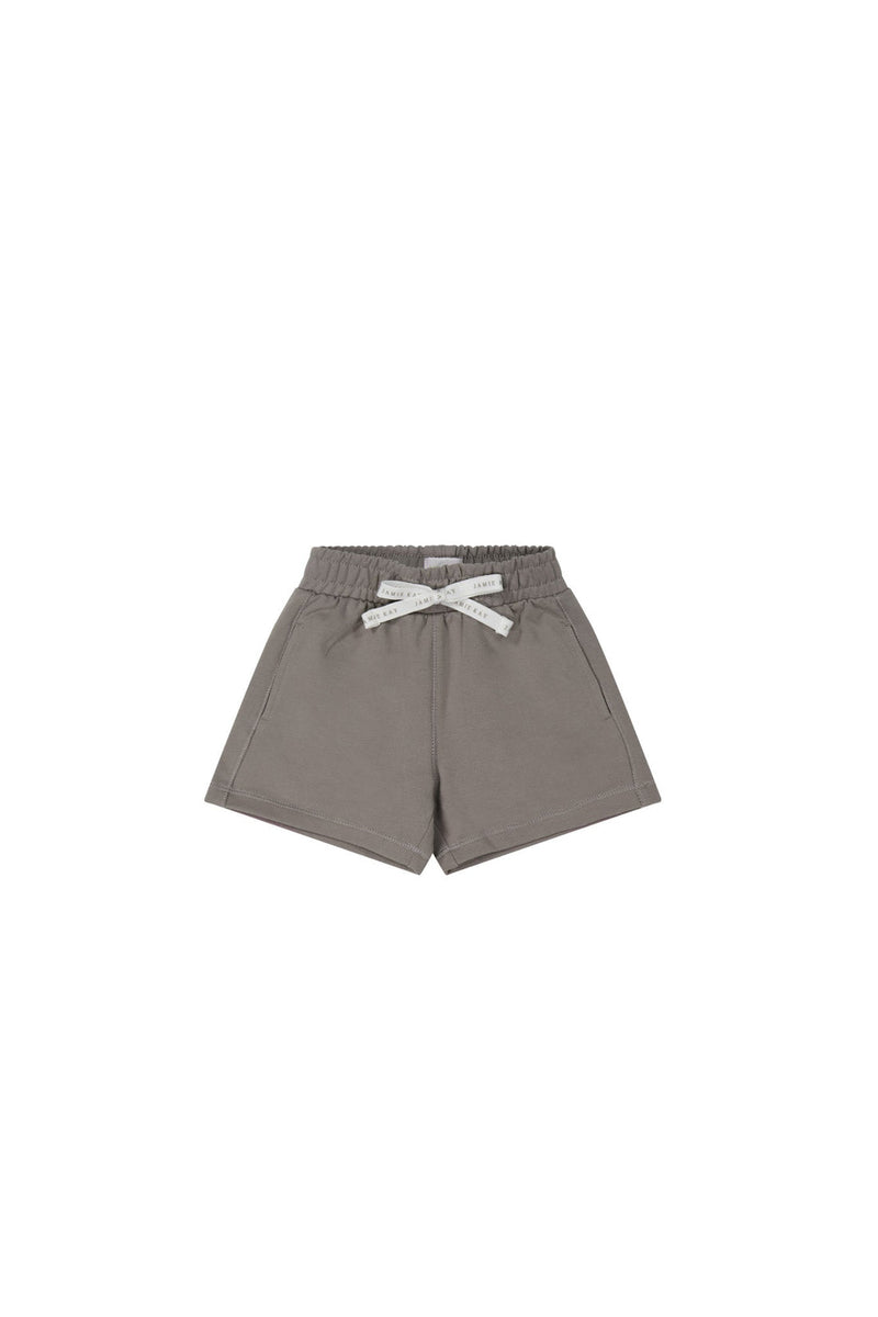 Organic Cotton Jalen Short - Cobblestone by Jamie Kay – Pi Baby Boutique