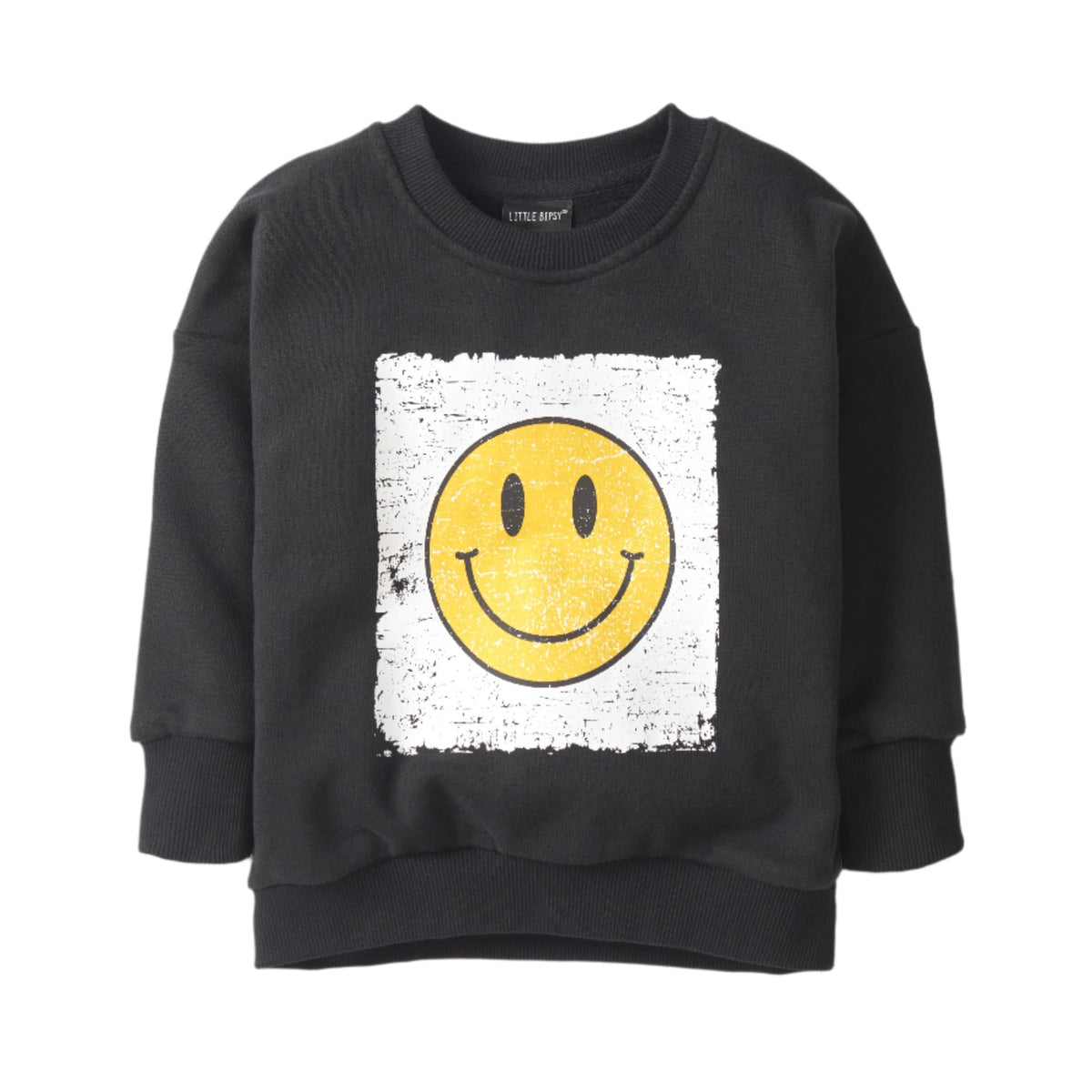 Smiley Elevated Crewneck by Little Bipsy – Pi Baby Boutique