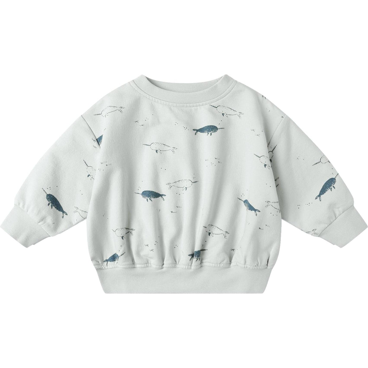 Quincy Mae Relaxed Fleece Sweatshirt || Narwhals – Pi Baby Boutique