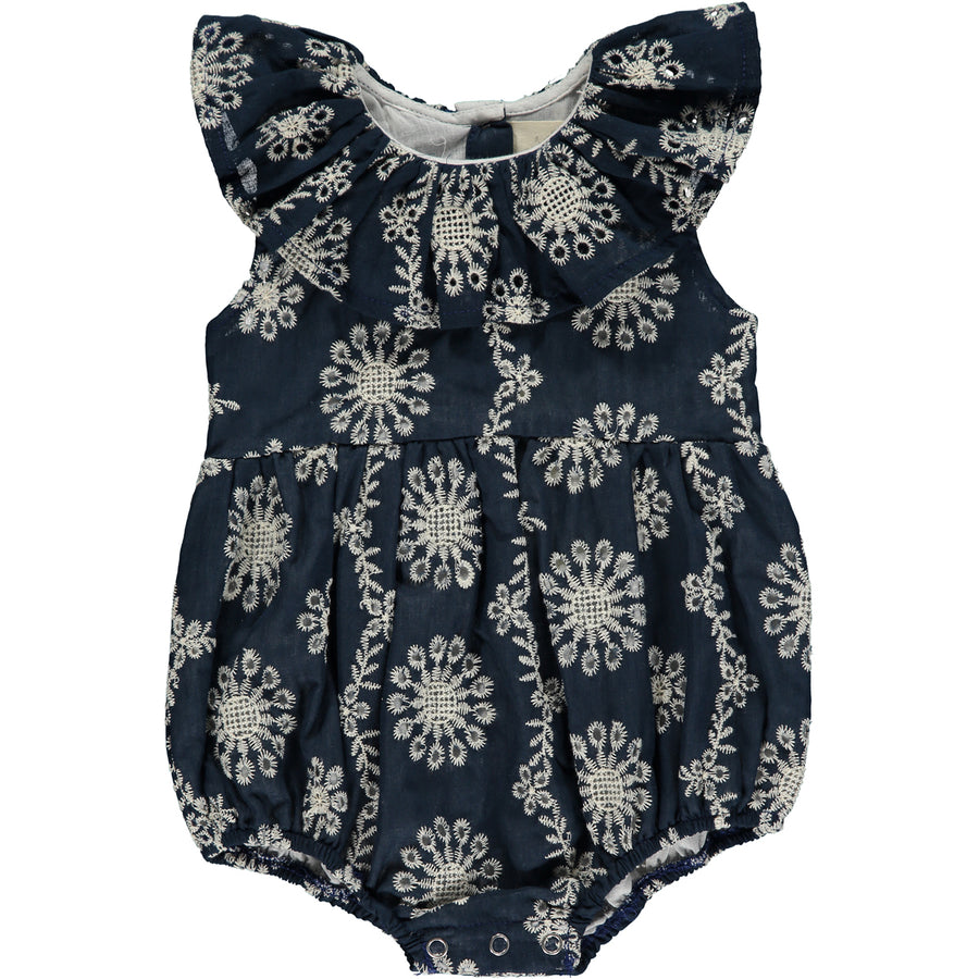 Maya Bubble in Navy Eyelet by Vignette – Pi Baby Boutique