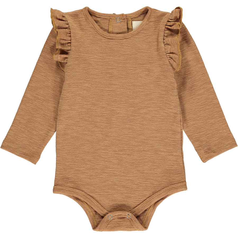 Quinn Onesie in Rust by Vignette – Pi Baby Boutique